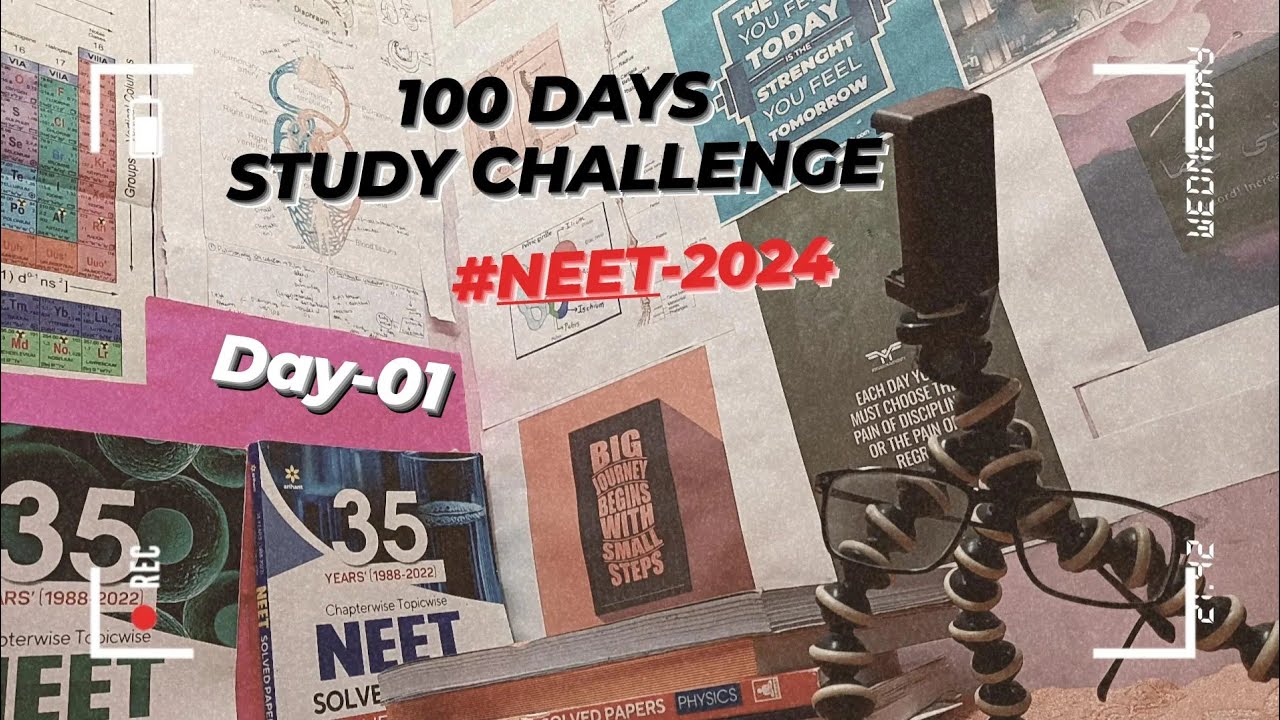 100 Days study challenge | NEET 2024 | Study #vlog | Day-01 | Mohammed ...