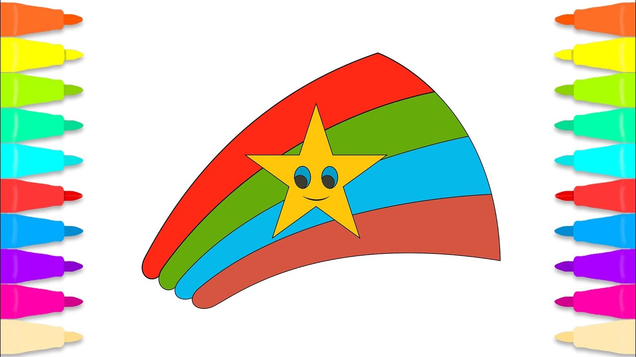 how to draw a rainbow star | Draw a Rainbow Star | rainbow star drawing ...