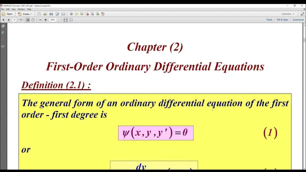المحاضرة 3 Separable Variable Youtube