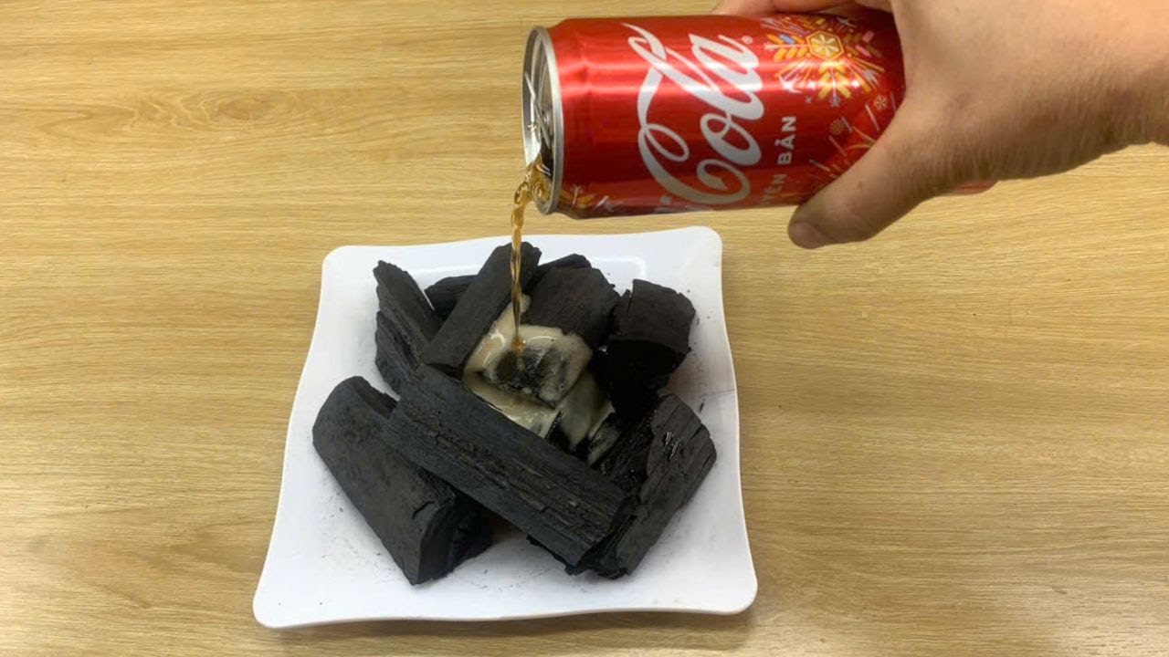 I Poured Coca Cola On Charcoal! The Effect Is Truly Astonishing! - YouTube
