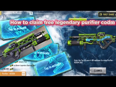 How to claim free legendary purifier codm - YouTube