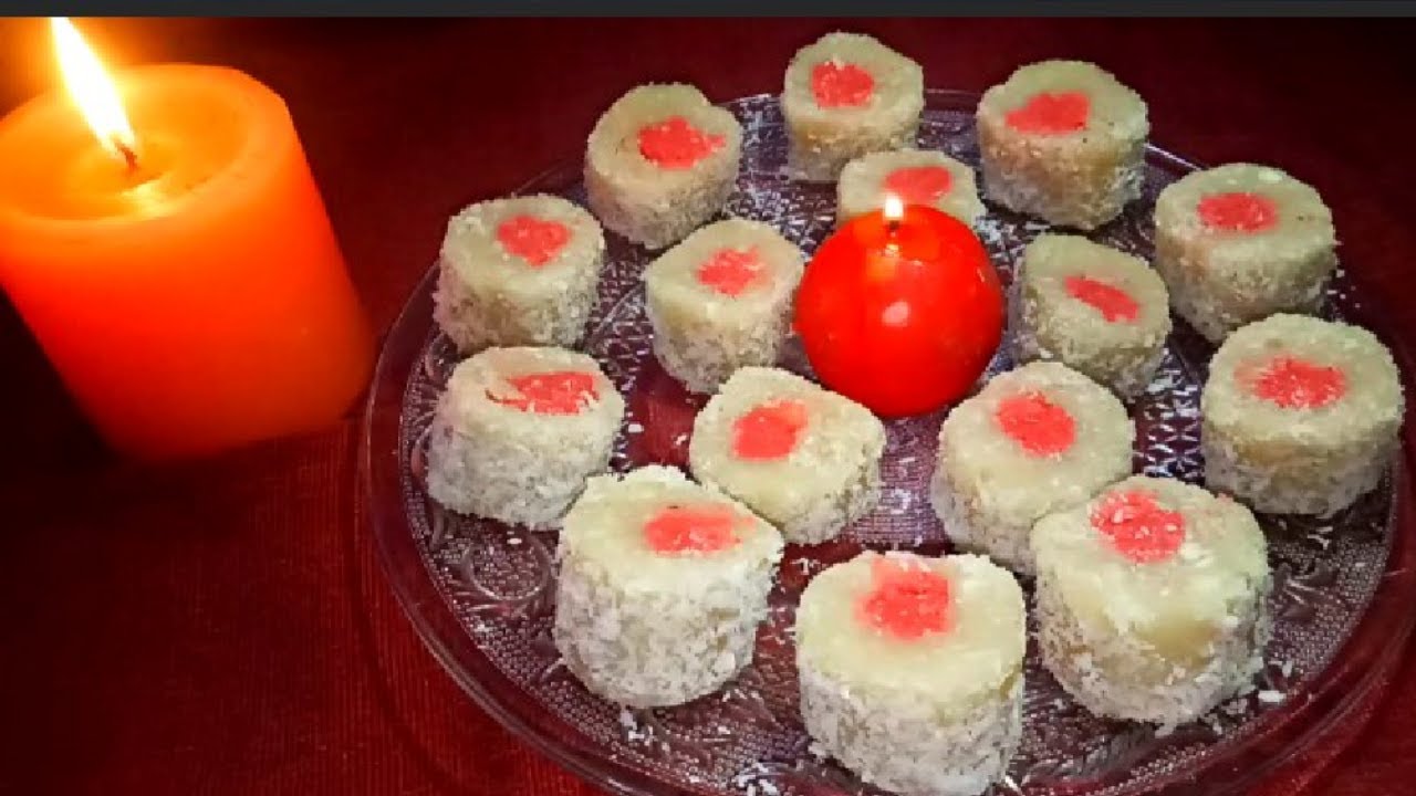 Coconut sweet roll easy recipe/how to make coconut sweets/diwali ...