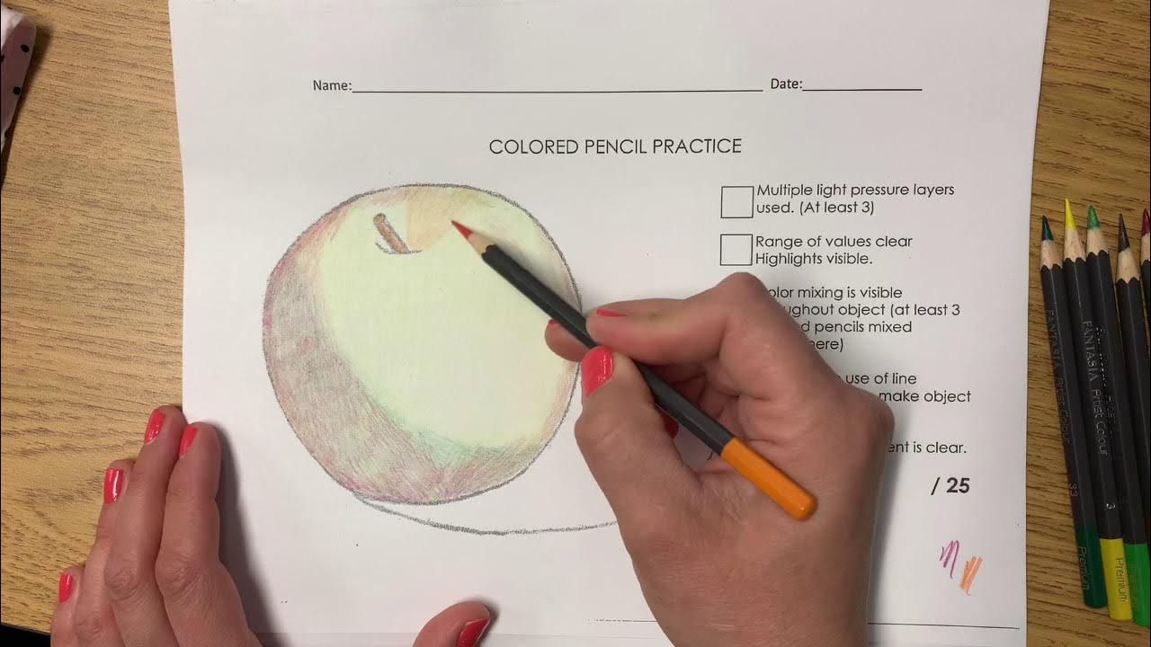 Colored Pencil Practice - YouTube