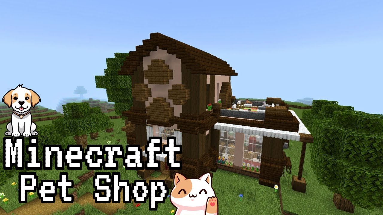 | 🐶 Building A Pet Shop 🐱 | Minecraft Speed Build | - YouTube