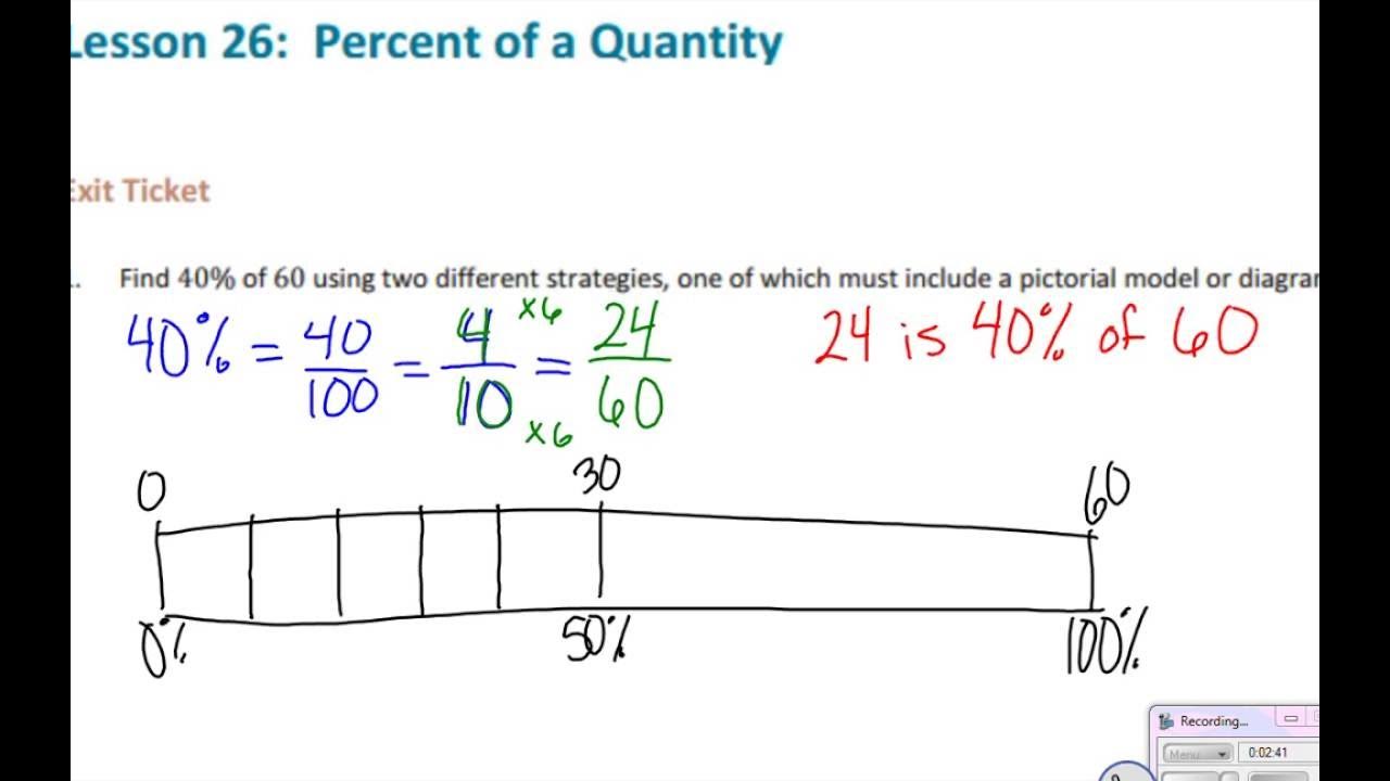 6th grade module 1 topic D lesson 26 - YouTube