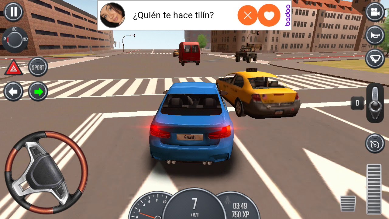 Jugando el mejor juego que tiene play Store driving school 2016 - YouTube