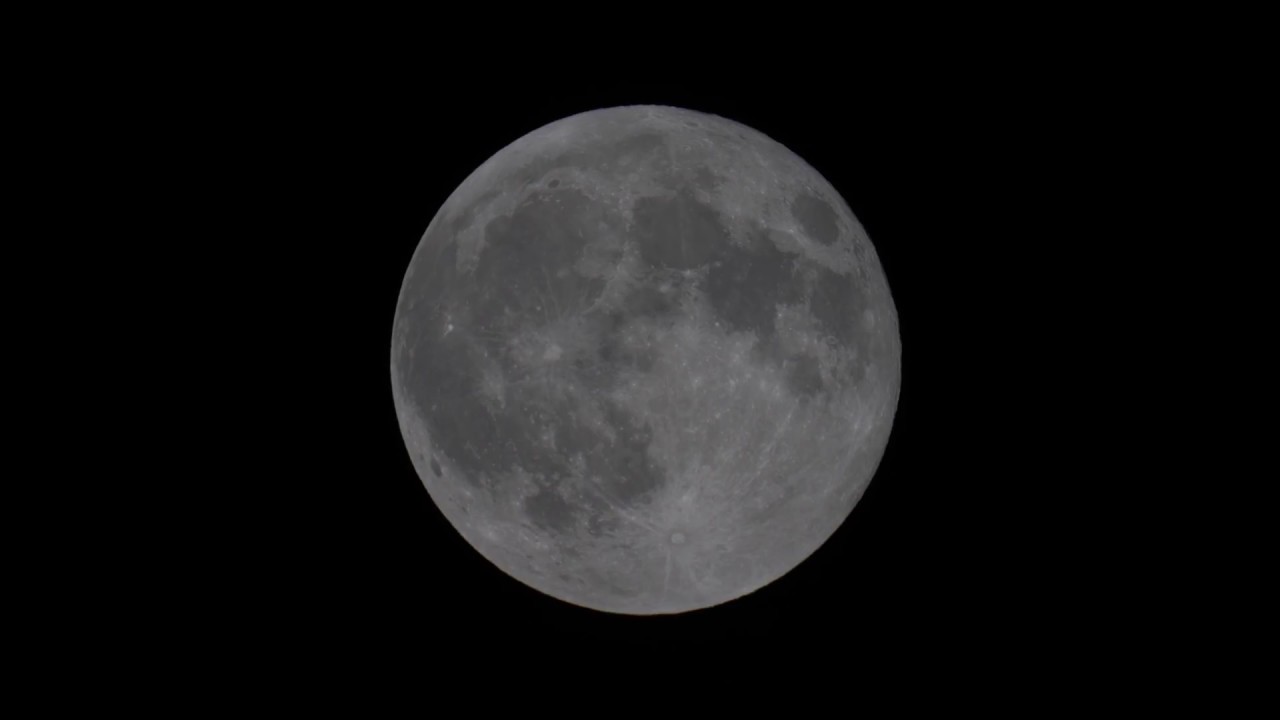 Full moon through telescope in 4k - YouTube