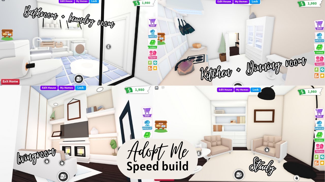 Adopt me speed build under 4k modern beige and blue colourd family ...