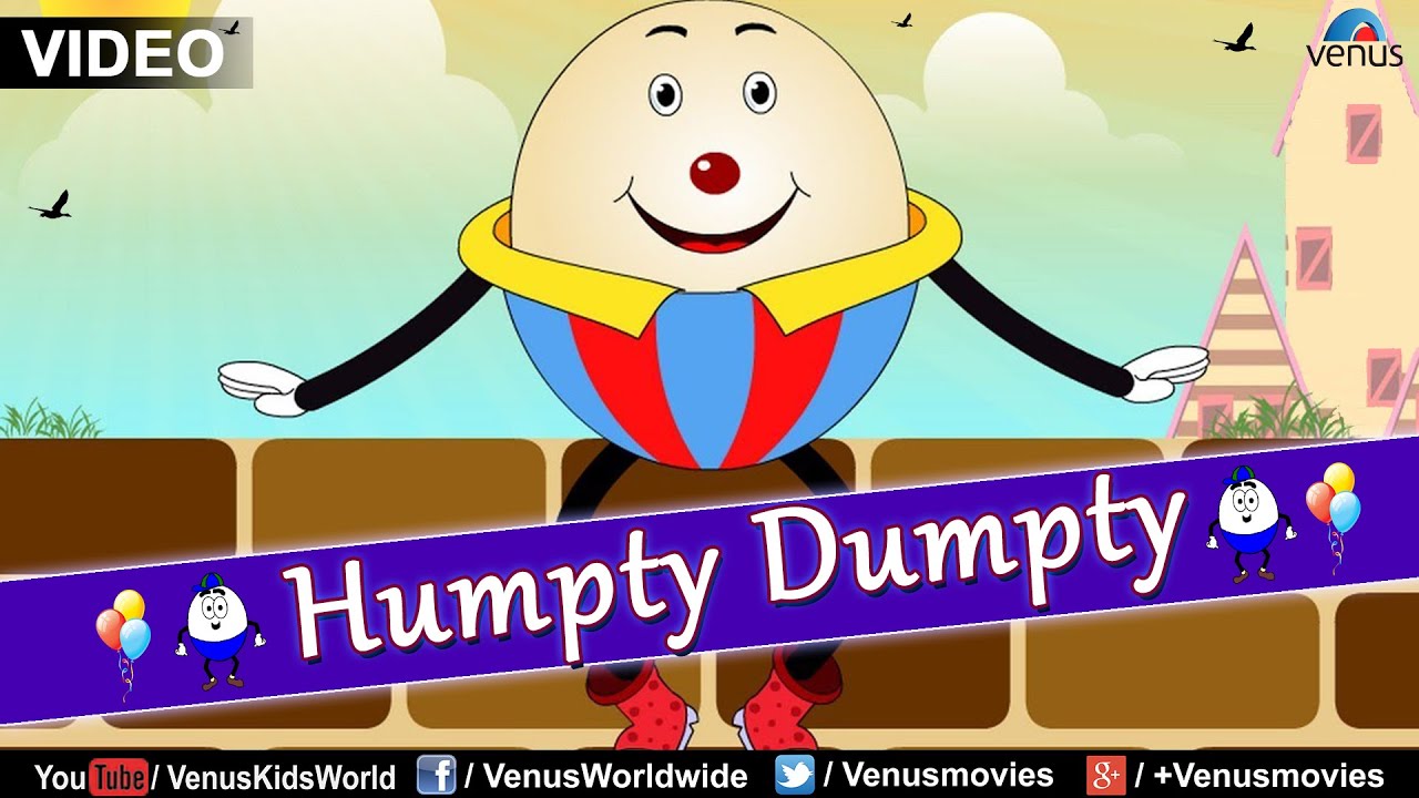 Humpty Dumpty - English Nursery Rhyme || Cartoon Rhymes For Kids - YouTube