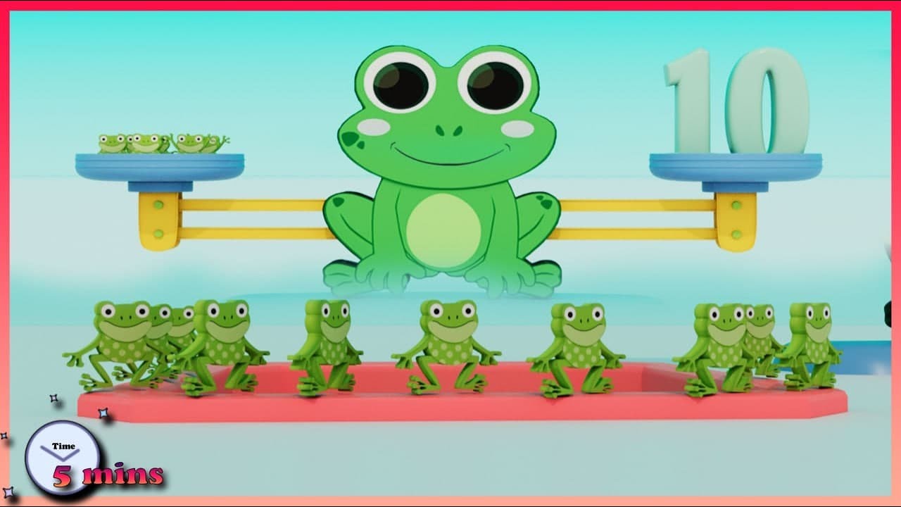 Frog Balance Math Game Animation for kids | Teddy Kids - YouTube