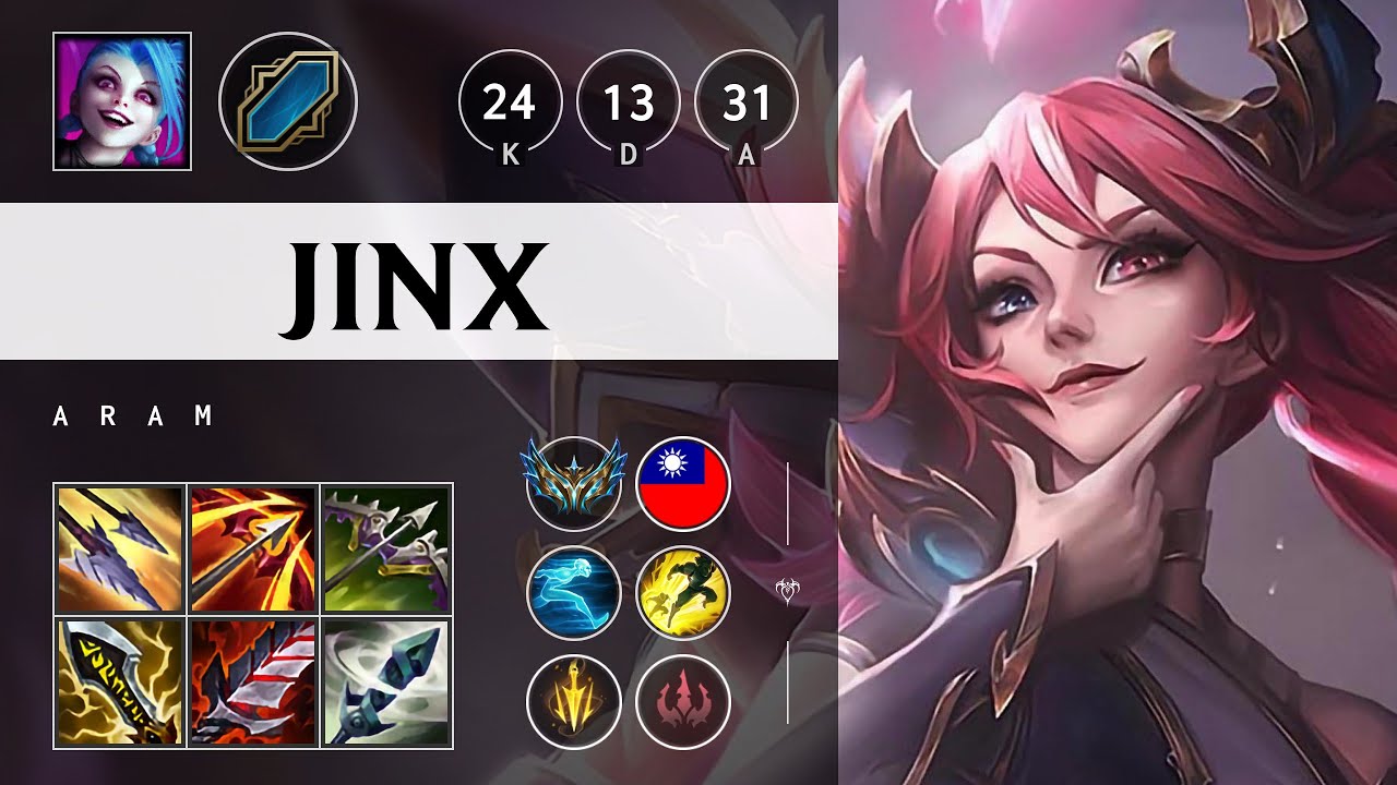 Jinx ARAM: Quadra Kill, Rampage - TW Challenger Patch 14.24 - YouTube