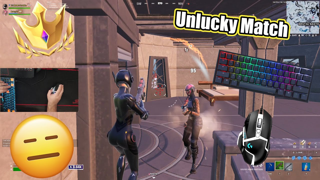 😴ASMR Chill keyboard🤩Satisfying keyboard sound 🏆Fortnite Arena Gameplay ...