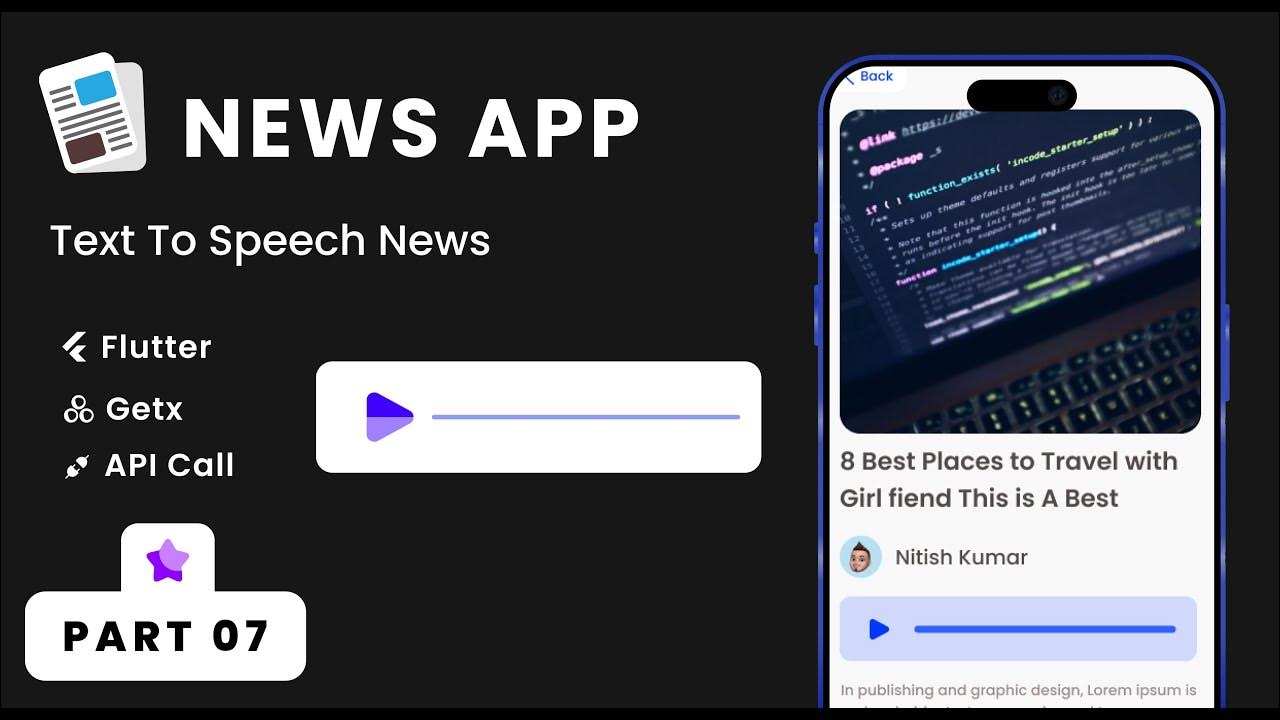 Text To Speech Function In News App Text To Speech Flutter Flutterhero Youtube