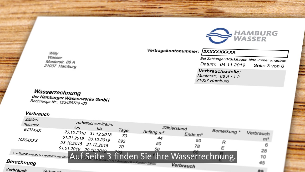 Hamburg Wasser Anmelden