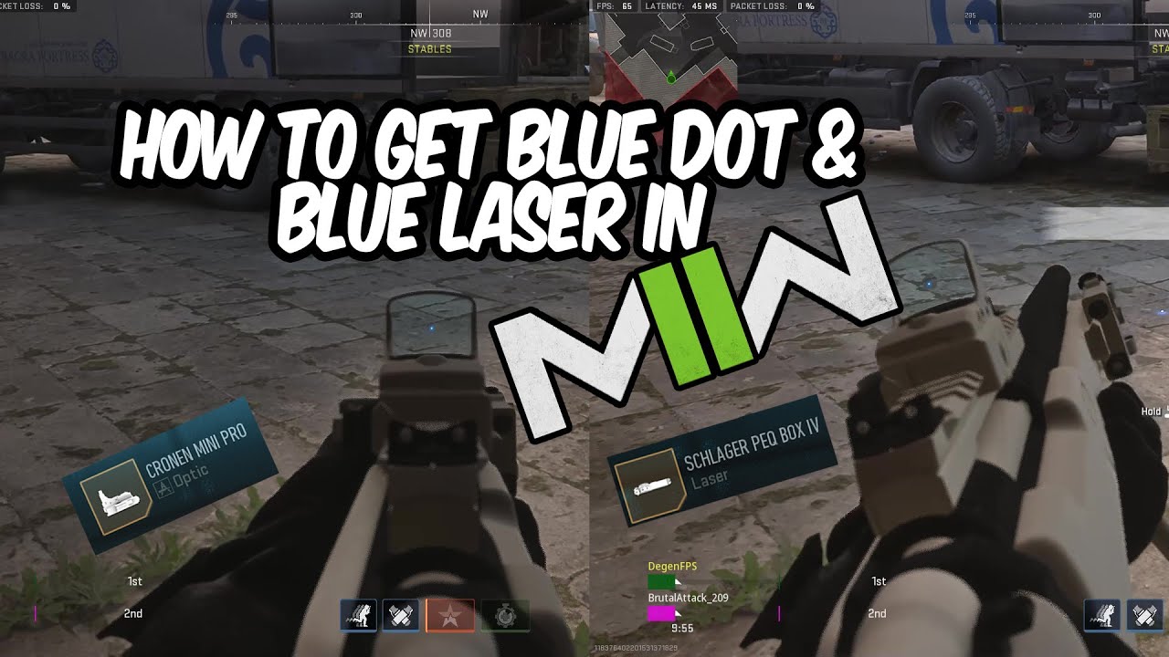 HOW TO GET BLUE DOT SIGHT and LASER in Modern Warfare 2 - YouTube