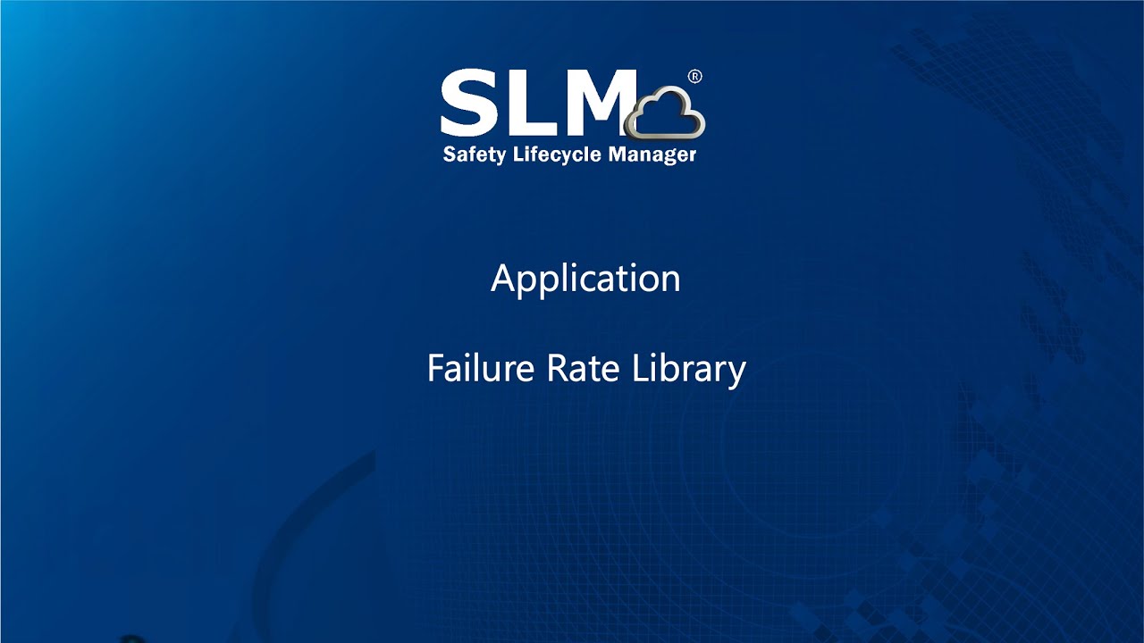 Operate & Maintain - Failure Rate Library - YouTube
