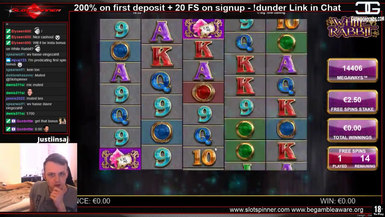 HUGE WIN ON NEW WHITE RABBIT SLOT BONUS!! - YouTube