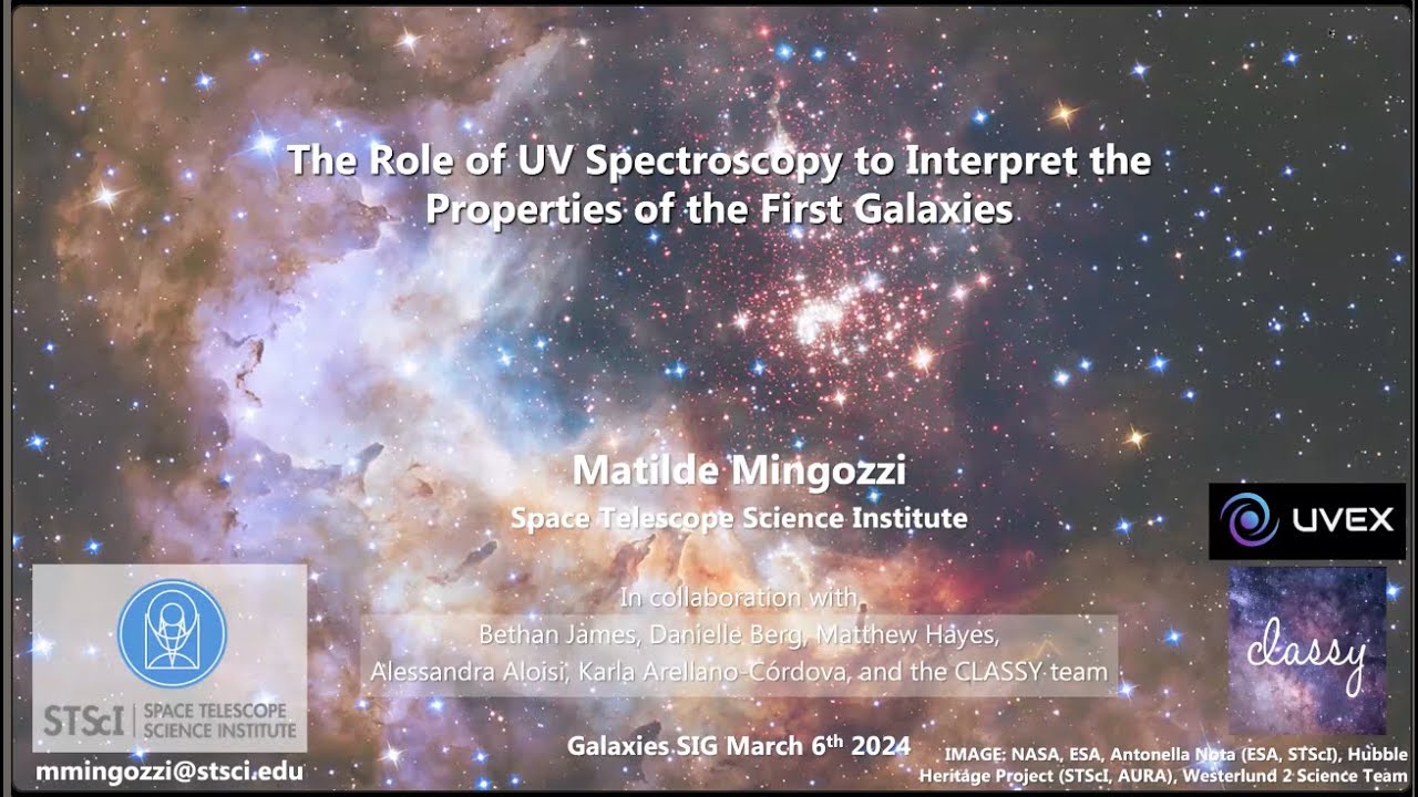 [Galaxies SIG] The Role of UV Spectroscopy to Interpret the First ...