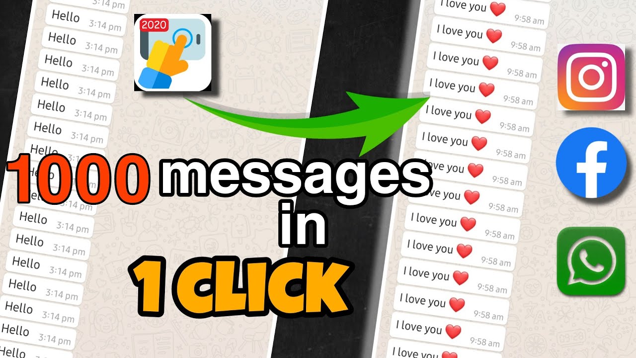 # 1 Send 1000 messages in 1 click Whatsapp, Instagram, Facebook or any ...