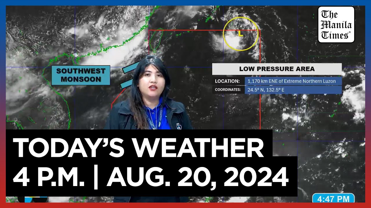 Today's Weather, 4 P.M. | Aug. 20, 2024 - YouTube