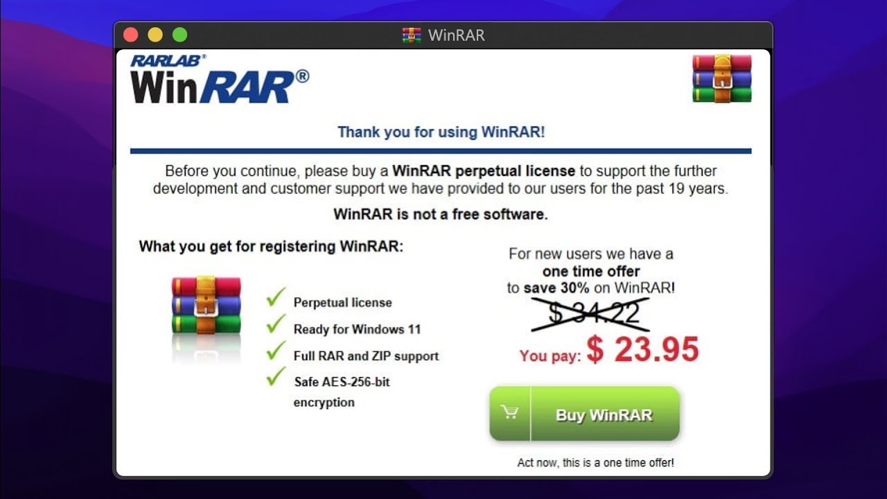 You Know You Have To Pay For WinRAR Right? - YouTube