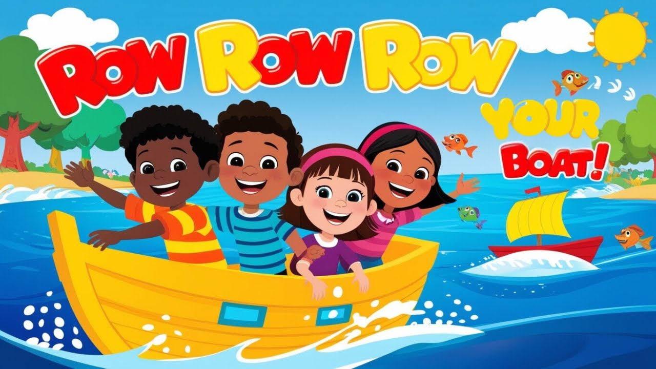 Row Row Row Your Boat | Nursery Rhyme for Kids | Fun Sing Along Song ...