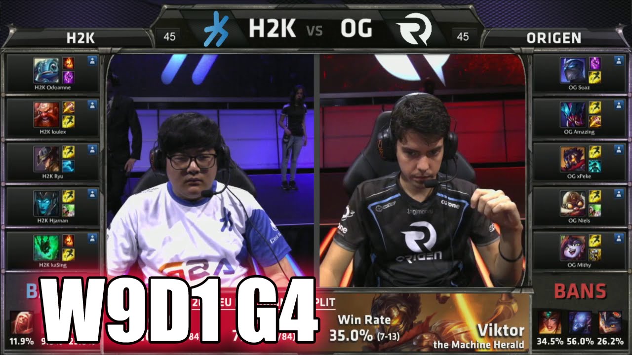 H2K Gaming vs Origen | S5 EU LCS Summer 2015 Week 9 Day 1 | H2K vs OG ...