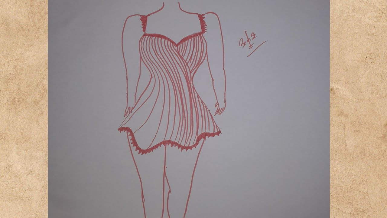 How to draw a lingerie; underwear female clothes? - YouTube