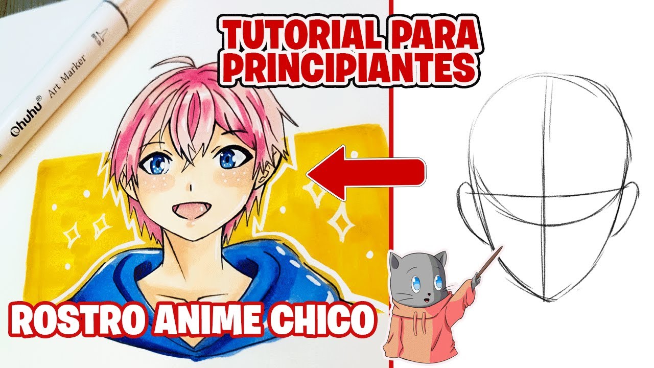 COMO DIBUJAR UN CHICO ANIME | Tutorial Para Principiantes | Rostro ...