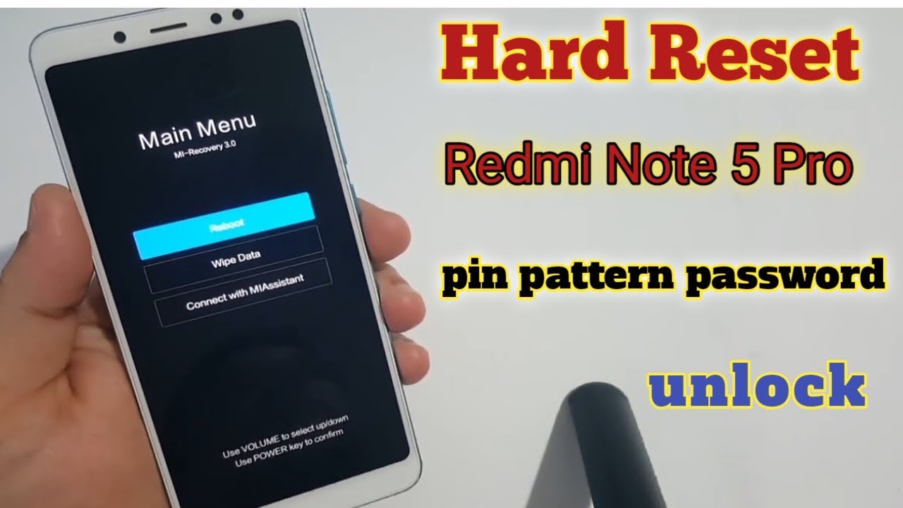 Redmi note 5 pro hard reset || redmi note 5 pro reset | unlock pin ...