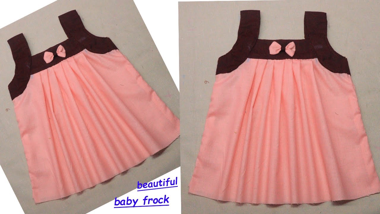 Designer Yoke Baby Frock Cutting and Stitching Very Easy - YouTube