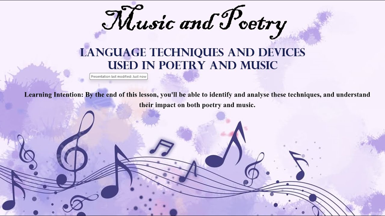 Comparing Techniques in Songs and Poems Activity - YouTube