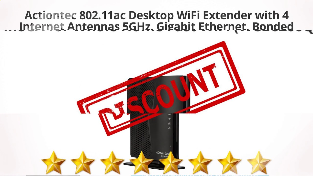 Actiontec 802.11ac Desktop WiFi Extender with 4 Internet Antennas ...