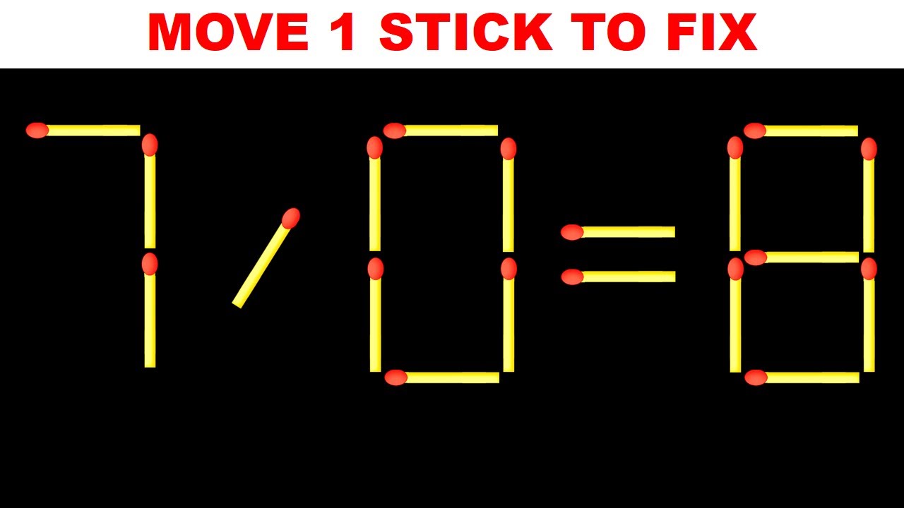 VIRAL MATCHSTICK IQ TEST 7/0=8 - YouTube