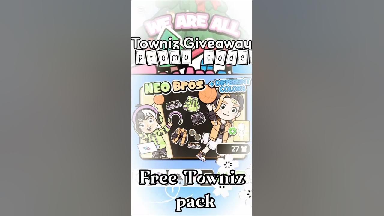 ~FREE Towniz Giveaway🎁Neo Bros Pack Code: CL77176#avatarworld #towniz ...