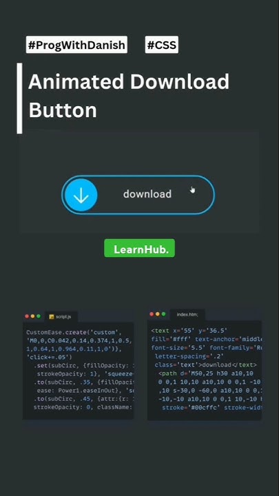 Animated Download Buttons #css #coding #trending #viral - YouTube
