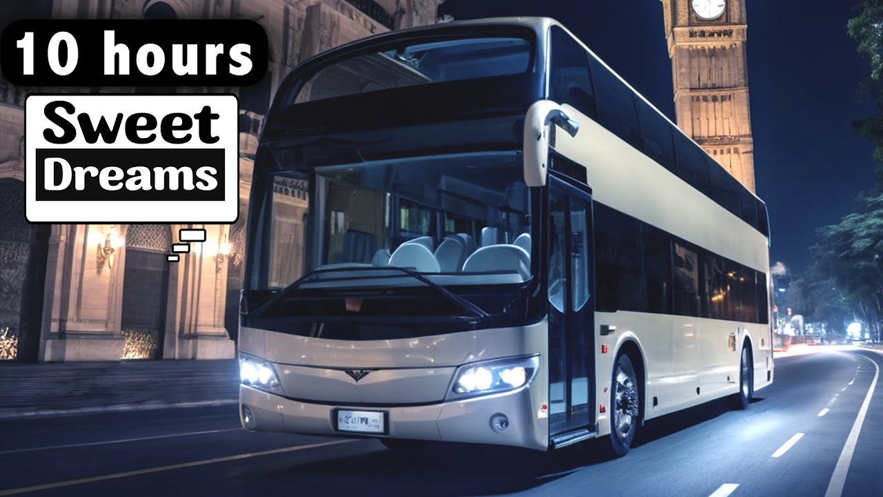 Night Bus Ride Ambience Sound, without voices | White Noise to sleep ...