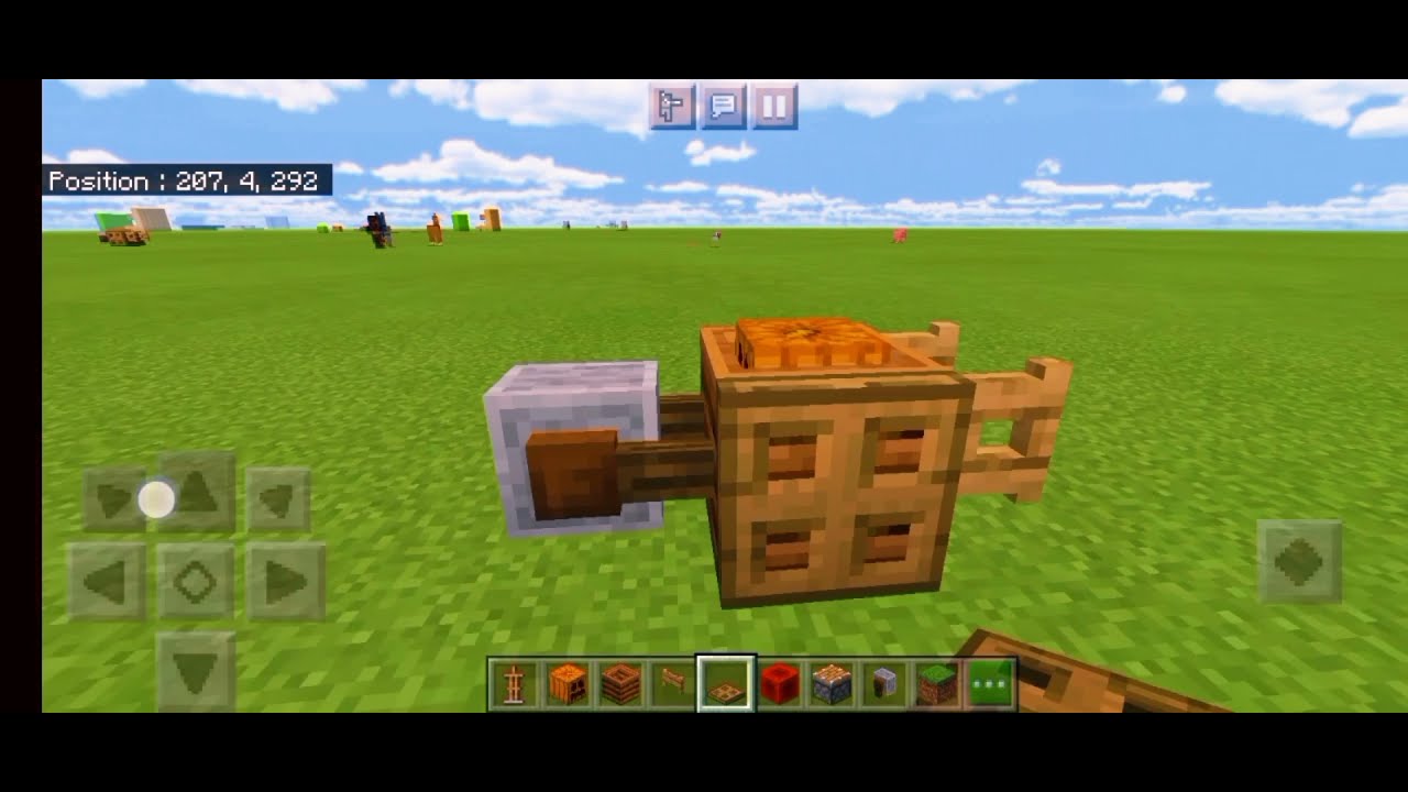 Tuto: how to make a wheelbarrow in minecraft - YouTube