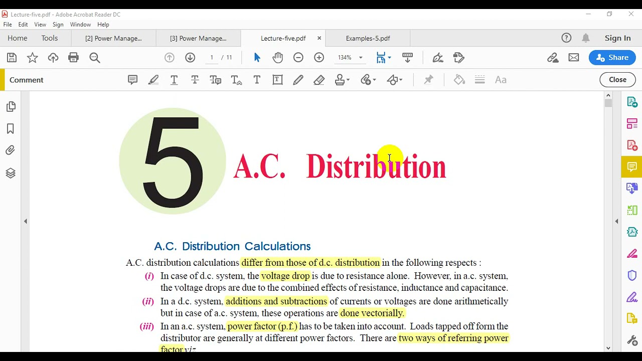 A.C. Distribution - Distribution System شرح - YouTube