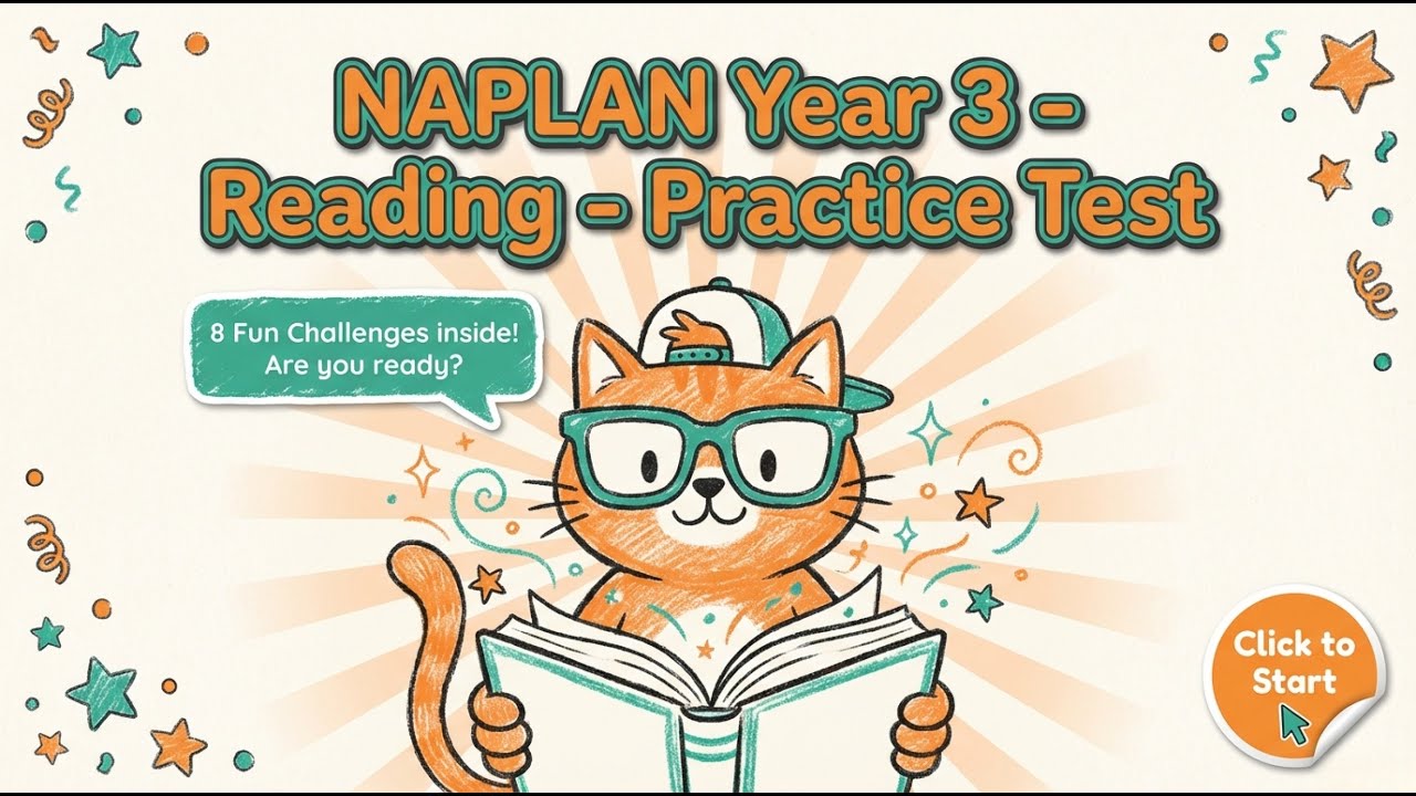 NAPLAN Year 3 Reading! Practice Test - 40 Questions with Answers ...