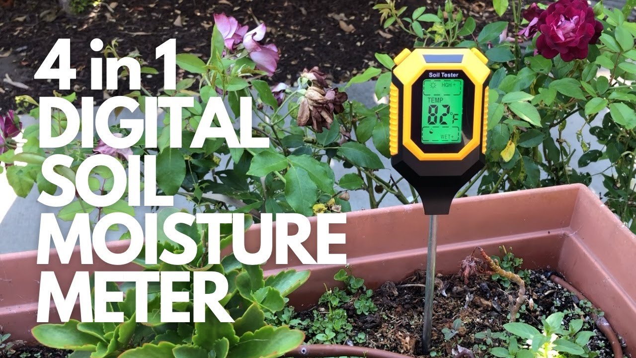 4-in-1 Soil Moisture Meter Digital - YouTube