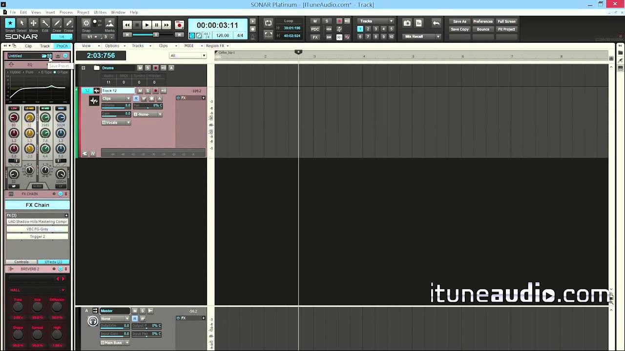 Sonar Cakewalk saving Prochannel effects - YouTube