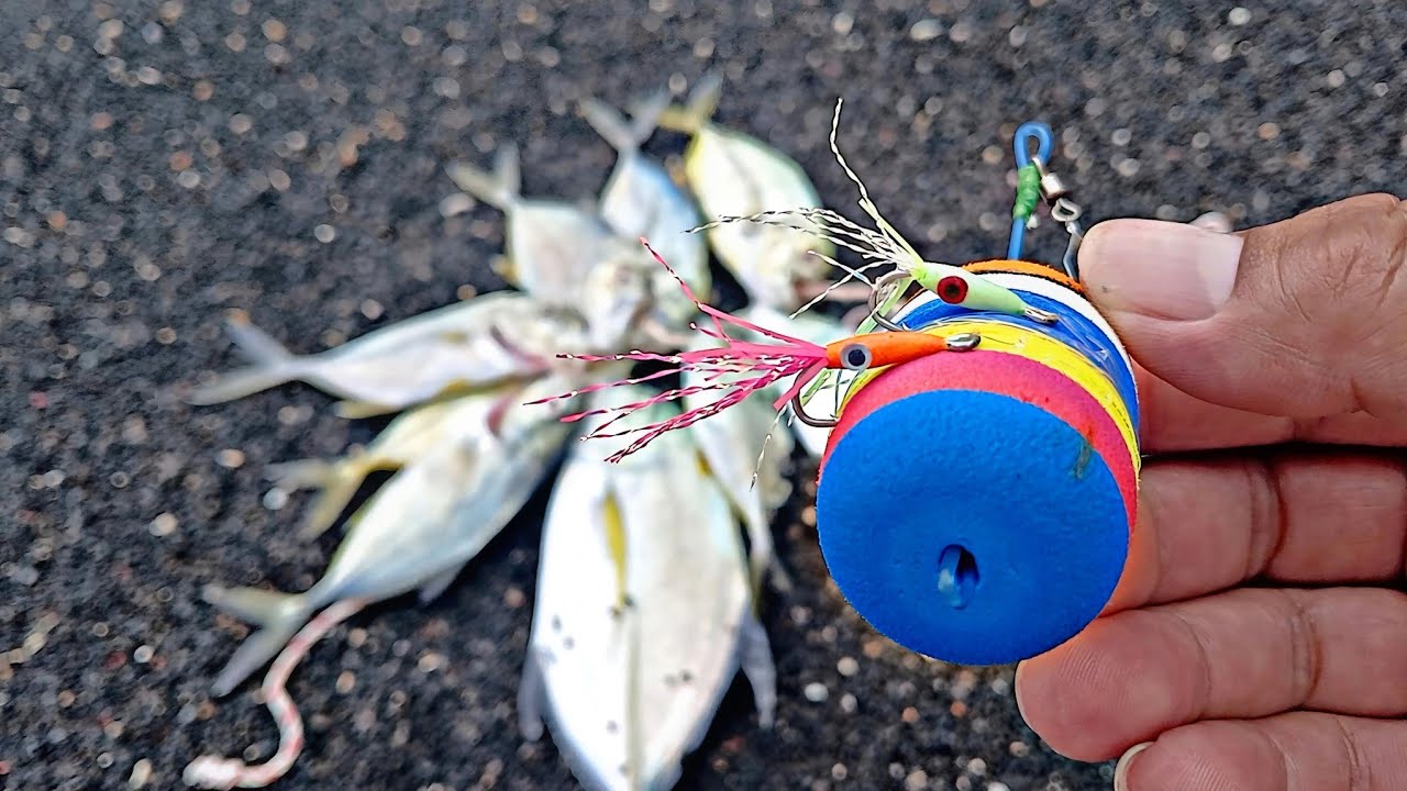 mancing pinggiran di spot baru pakai sabiki kusus baby gt | ultralight casting - YouTube