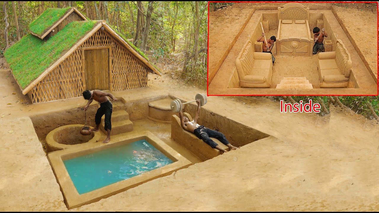 [ Full Video ] How To Build Underground House , Ancient Gym ...