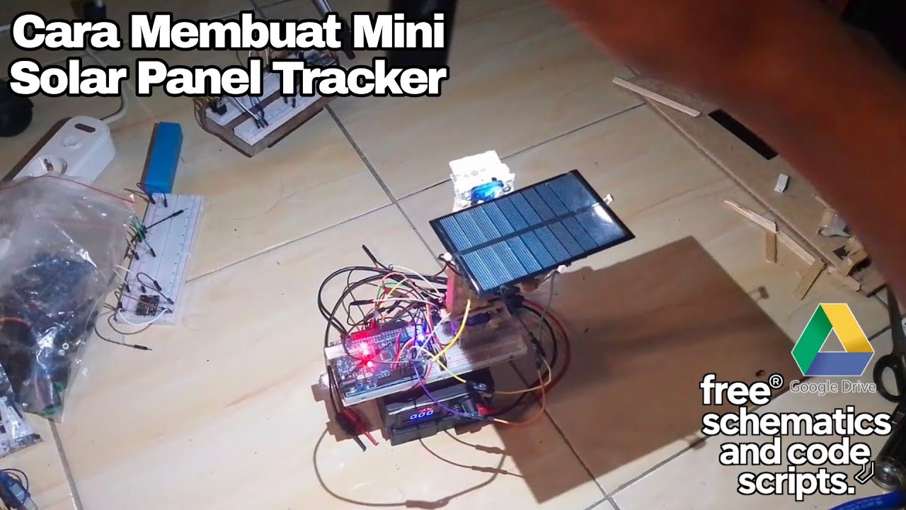 TUTORIAL CARA MEMBUAT MINI SOLAR PANEL TRACKER SEDERHANA ENERGI LISTRIK ...