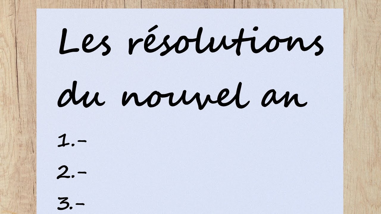 Les résolutions du nouvel an (Alain Jacques) - YouTube