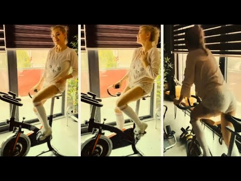Beautiful Actress Buse Narci At Home Gym, March 2020, Music: My Boy - 4K Resolution