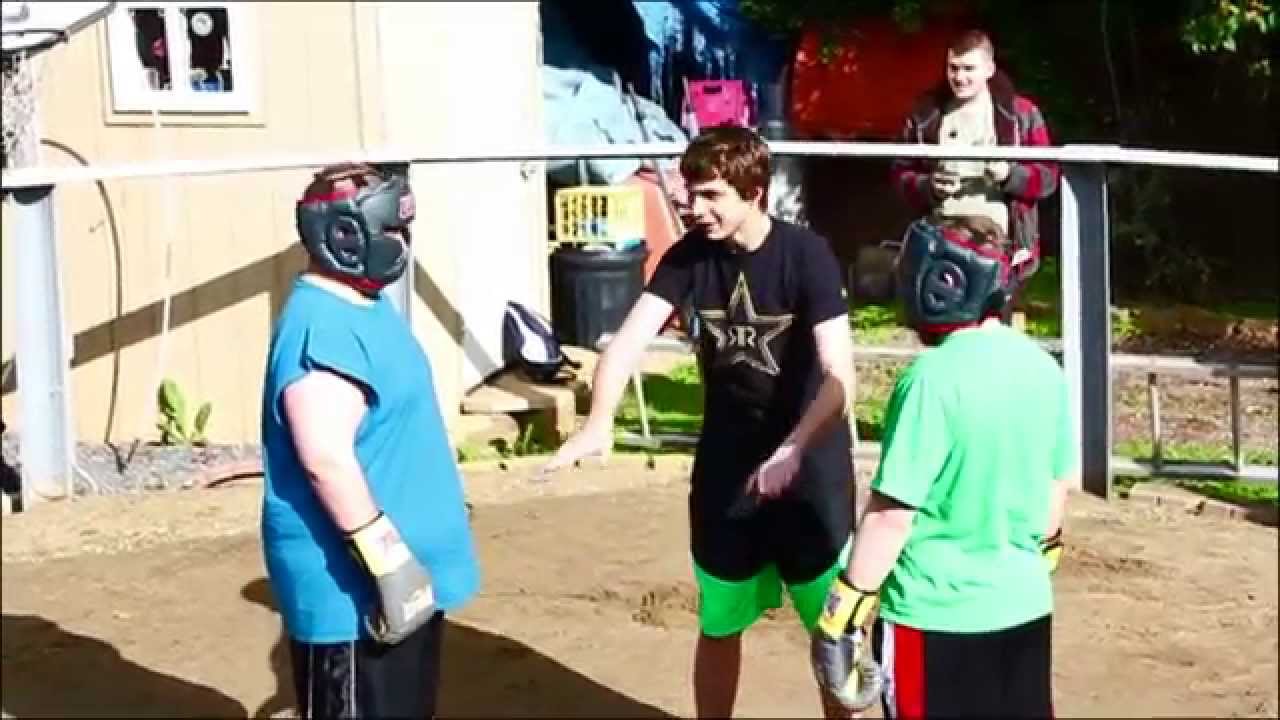 Backyard boxing match!!! Stonewall Vs The butcher - YouTube
