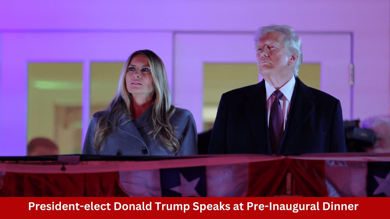 President elect Donald Trump Speaks at Pre Inaugural Dinner - YouTube