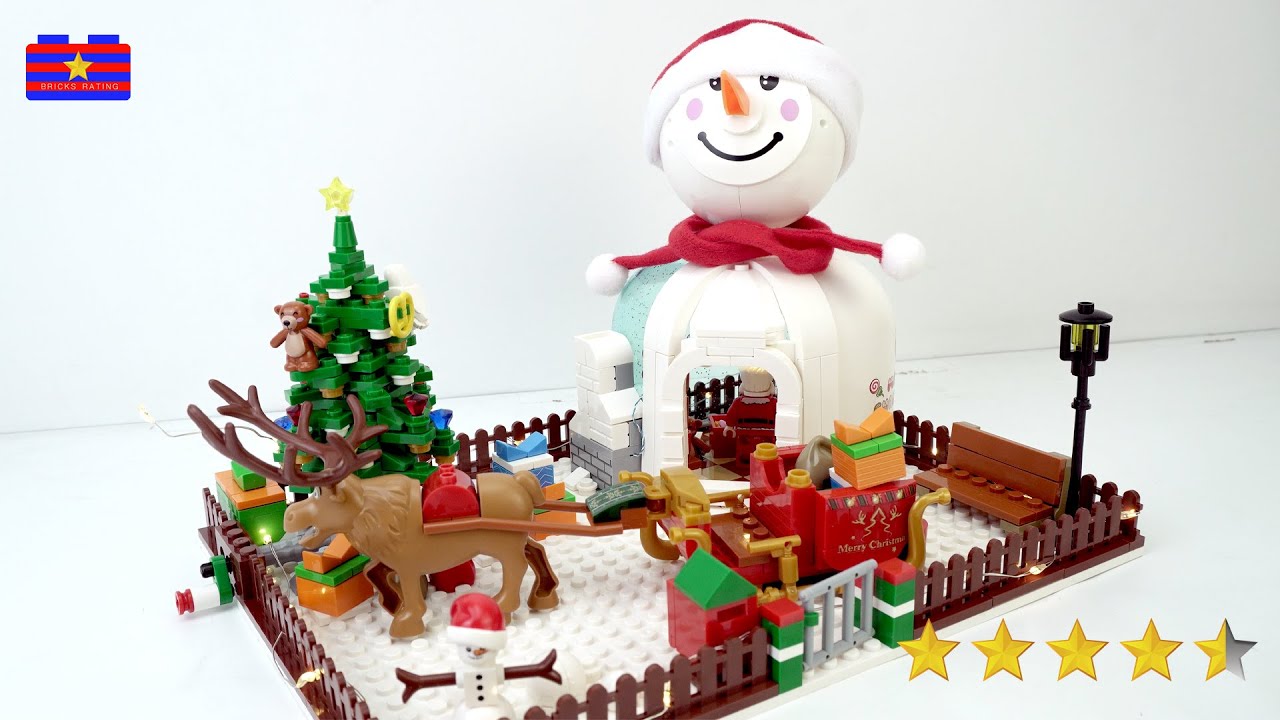 Snowman Gift House Brick Set Unboxing & Building - YouTube